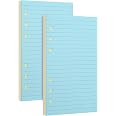 A6 Lined Refill Paper,Colored Pages for A6 Refillable 6-Ring Binder ...