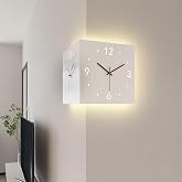 HSKJTT Double Sided Corner Wall Clock, Modern Decorative Art Corner ...