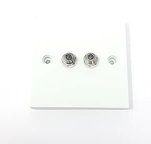 MainCore Dual F Type Socket Standard Faceplate for TV, Freeview, Sky ...