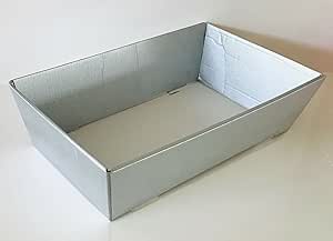HoitoDeals 10Pcs Silver Cardboard Hamper Tray Empty Box For Food, Fruit ...