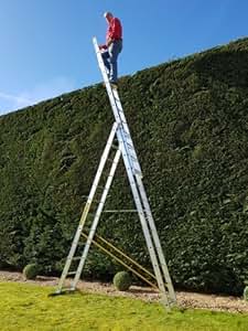 12 Rung TRADE MASTER Combi All-In-One Extension Ladder, Step Ladder ...