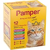 Pamper Adult Wet Cat Food Mega Multi Pack (48 x 85g) Sachets : Amazon ...