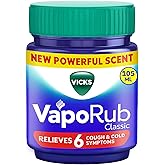 Vicks Vaporub 50ml, Relief From Cold, Cough, Blocked Nose, Headache, Body Ache, Muscular ...