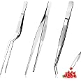 Kitchen Tweezers 3 Pieces, 16cm of Cooking Tweezers, for Decorating ...