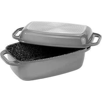 Krüger 23042 Leipzig - Pentola per anatra, ovale in ghisa con coperchio in vetro, 42 cm: Amazon ...