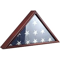 Military Casket Burial Flag Triangle, Mahogany | Flag Cases | Flag
