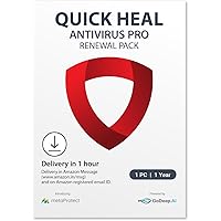 Quick Heal Antivirus Pro- Renewal Pack - 2 User, 1 Year (Single Key ...