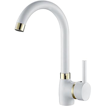 Cream Kitchen Taps Mixer Sink Taps with Swivel spout Lever Basin Faucet ...