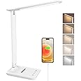 joyshie Desk Lamp Dimmable Table Lamp Reading Light with USB Charging ...