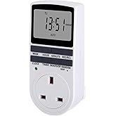 Netagon Home Electric Digital Security Timer Plug in Socket Programmable Switch Timer with with ...