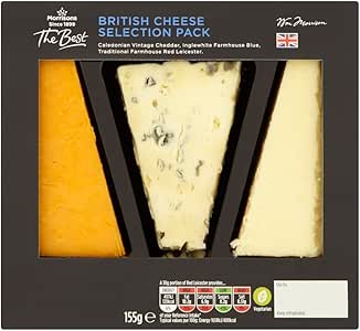 Morrisons The Best British Cheese Selection Pack, 155g: Amazon.co.uk ...