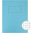 5 SILVINE BLUE A5 SCHOOL EXERCISE BOOKS 7 MM SQUARES SQUARED MATHS BOOK ...