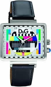 D&G Men's Watch DW0514 with Tv Dial and Black Leather Strap : D&G ...