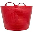 Tubtrugs 36L Large Flexible 2-Handled Recycled Tub, Red : Amazon.co.uk ...