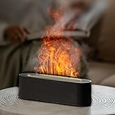 PureAire Oil Diffuser Flame Effect Humidifier for Bedroom Office Aromatherapy Diffuser Aroma ...