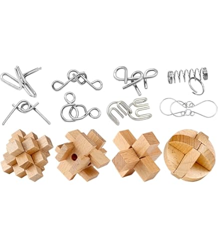 3D Logic Puzzles For Adults 48 Pcs Metal - 3D Logic Games For Adults ...