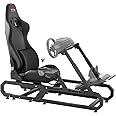 VEVOR Racing Wheel Stand For Logitech G923/G920/G29, Heavy Duty Steel ...