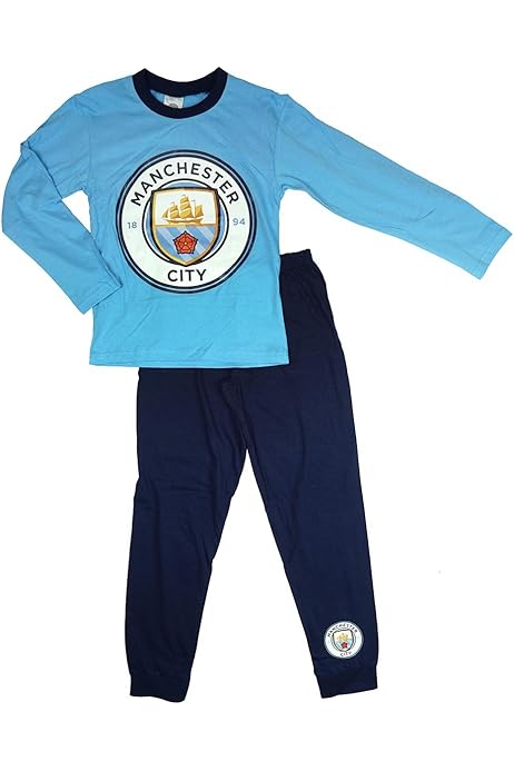 Kids Manchester City FC Long Sleeve Pyjama Set 13 Years
