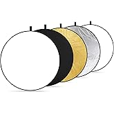 NEEWER 43"/110cm Light Reflector Kit, 5 in 1 Collapsible Round ...