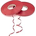 Bealif 2 Rolls Red Ribbon, 5mm Red Balloon Ribbon 50m/roll for Gift ...