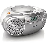 Philips AZ127 Portable CD Player with Radio, Cassette, Dynamic Bass ...