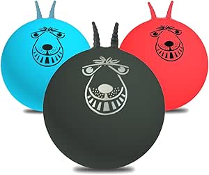 Space Hoppers ADULT Trio Giant Whopper Hopper 80cm Pack (Blue Black Red ...