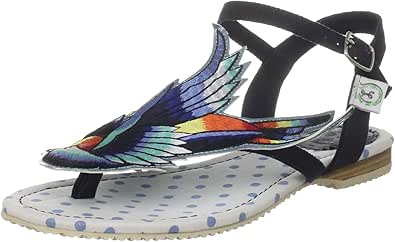 Miss L Fire Women's Bluebird Multi Ankle Strap BLUBLU37 4 UK, 37 EU ...