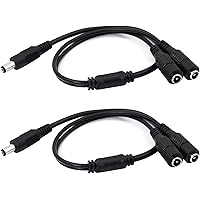 Electronic Spices PACK OF 2 DC Power Y Splitter Cable 1 Female to 2 ...