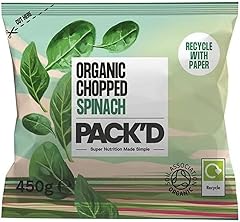 PACK'D Organic Chopped Spinach 450g