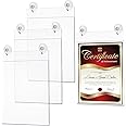 Suzile 4 Pcs Acrylic Window Sign Holder Hanging Acrylic Holder 8.5 x 11 ...