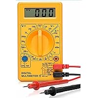 V-TEC Lcd Display Digital Multi-Meter Digital Multimeter (Yellow Color), Battery Powered ...