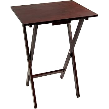 Premier Housewares Folding Snack Table - Natural Wood: Amazon.co.uk ...