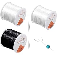 MOSNOW 3 Rolls Crystal String Stretch Line - 100m Elastic String Bead ...