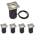 National Lighting Buried Uplighters - Pack of 4 Recessed Ground Lights ...