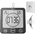Waterproof Bathroom Wall Clock Shower Timer, Digital Large Visual ...