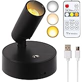 URTOM Wireless LED Spotlight Indoor With Remote, Dimmable Picture Light ...