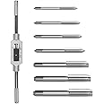 UPTODATETOOLS 8PCS Metric Tap Set, Hand Screw Thread Taps Set,Mini ...