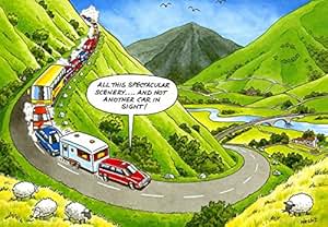 CARAVAN QUEUE FUNNY HUMOUROUS BIRTHDAY CARD THE FUNNY SIDE OF LIFE ...