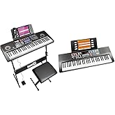 RockJam RJ761 61 Key Keyboard Piano with Keyboard Bench, Digital Piano ...