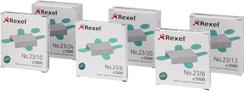 Rexel No. 23 24mm Heavy Duty and Tacker Staples 200 Sheet Capacity ...