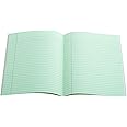 9" x 7" - 7mm Lined Tinted Paper - Exercise Book Grey Cover - Green ...
