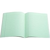 9" x 7" - 7mm Lined Tinted Paper - Exercise Book Grey Cover - Green ...