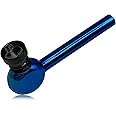 Smoking Pipe Glass | 10cm Long | Tobacco Pipe Metal Bowl | Pack of 1 in ...