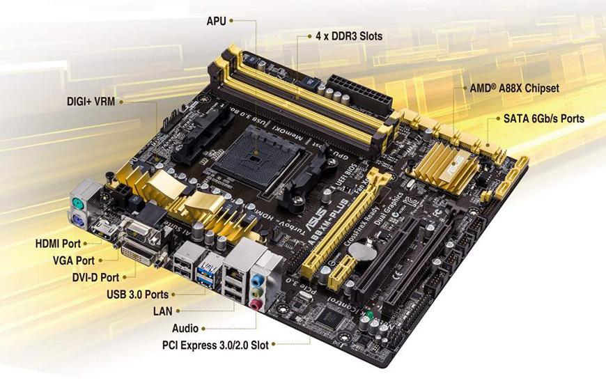 Asus A88X-Plus Mainboard Sockel AMD FM2+: Amazon.de: Computer & Zubehör