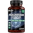 Magnesium Glycinate 4-in-1 Complex 2000mg - 449mg Elemental Magnesium ...