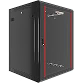 NavePoint 15U Server Cabinet Wall Mount Rack Enclosure with Caster ...