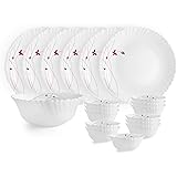 Buy Cello Opalware Dazzle Lush Fiesta Dinner Set, 37Pcs, White Online at Low Prices in India ...