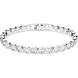 Swarovski Women's Tennis Set, White Crystals with Rhodium Plating ...