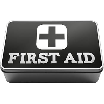 Vintage Retro Style First Aid Tin Box with Lid: Amazon.co.uk: Kitchen ...