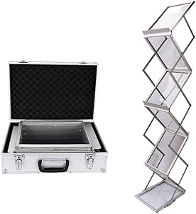 A4 Folding Brochure Display Stand, Portable Literature Floor Stand ...